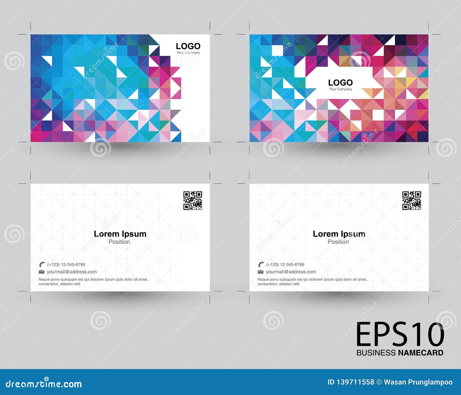 Abstract Colorful Namecard Template Background Editorial Stock Photo ...