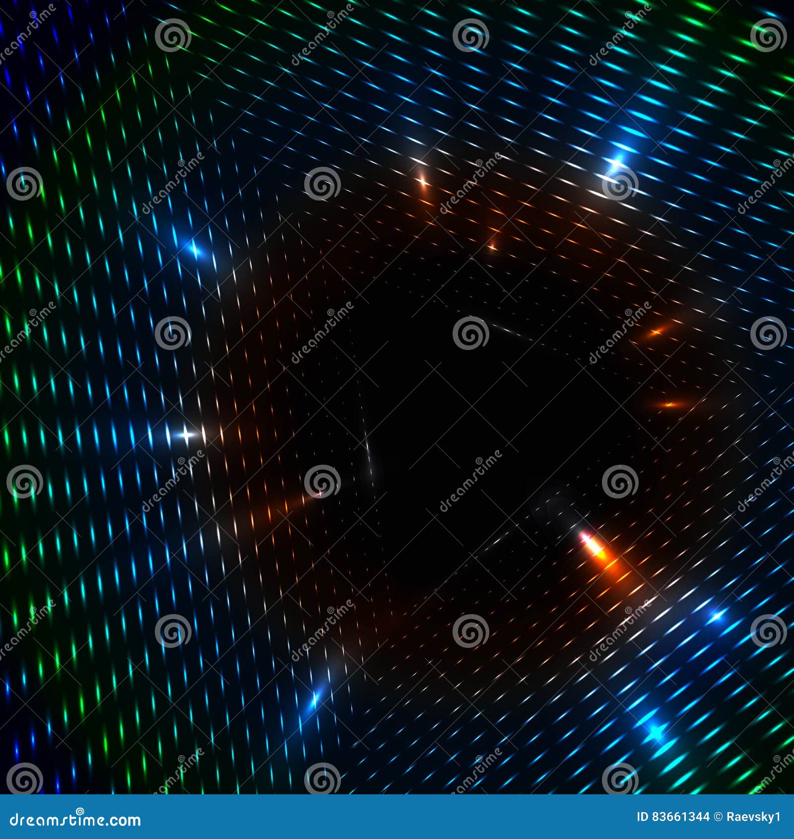 Abstract Colorful Neon Dots, Dotted Technology Background. Glowing ...