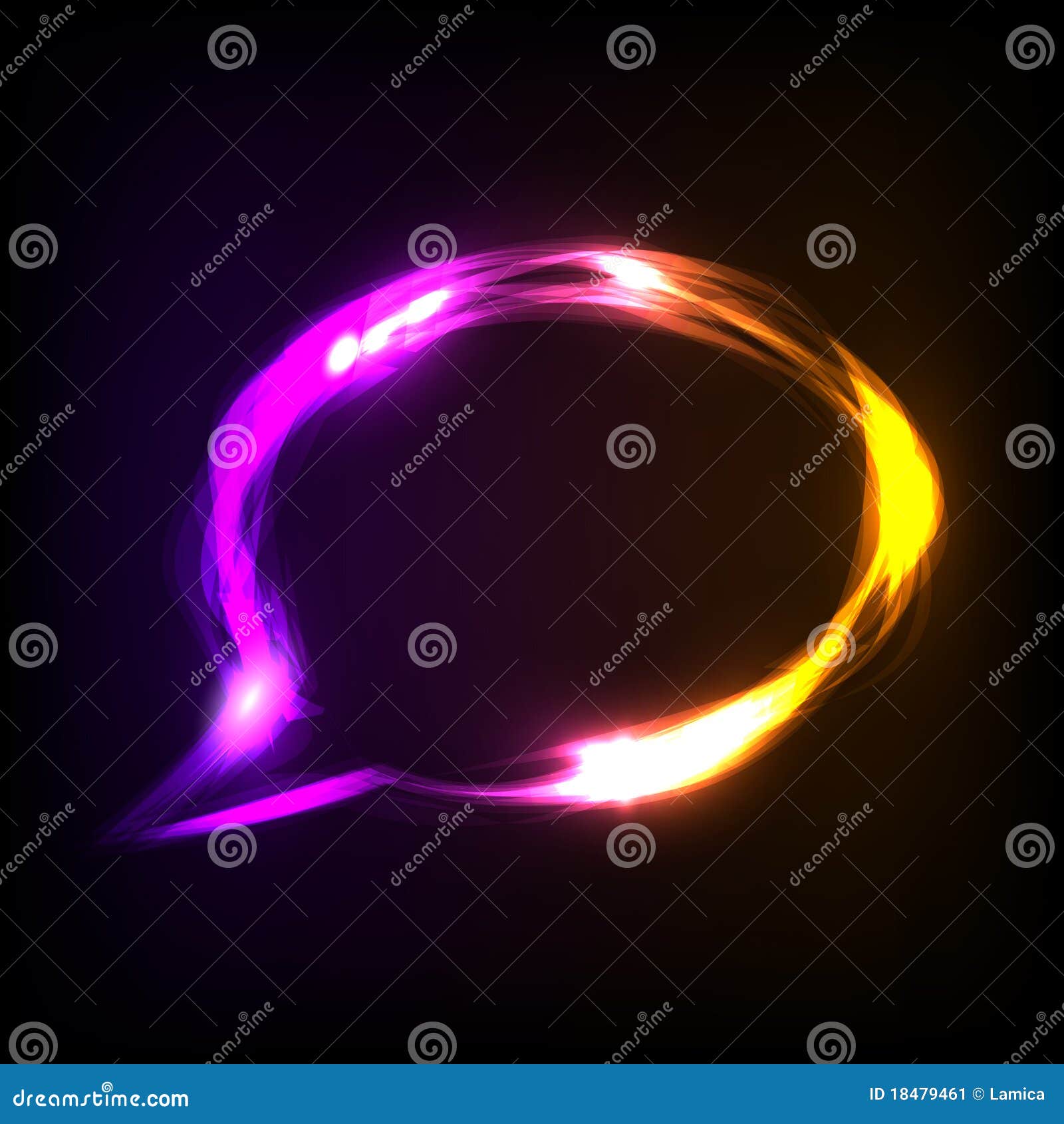Abstract Colorful Neon Speech Bubble Stock Vector - Illustration of ...