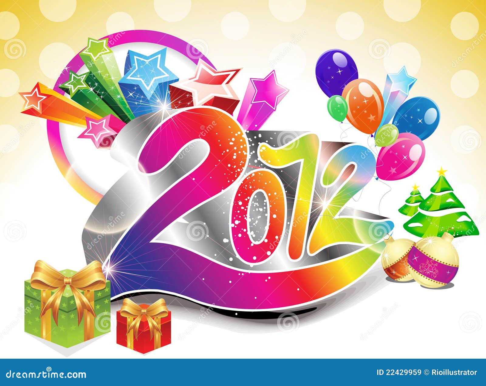 Abstract Colorful New Year Background Stock Vector - Illustration of ...
