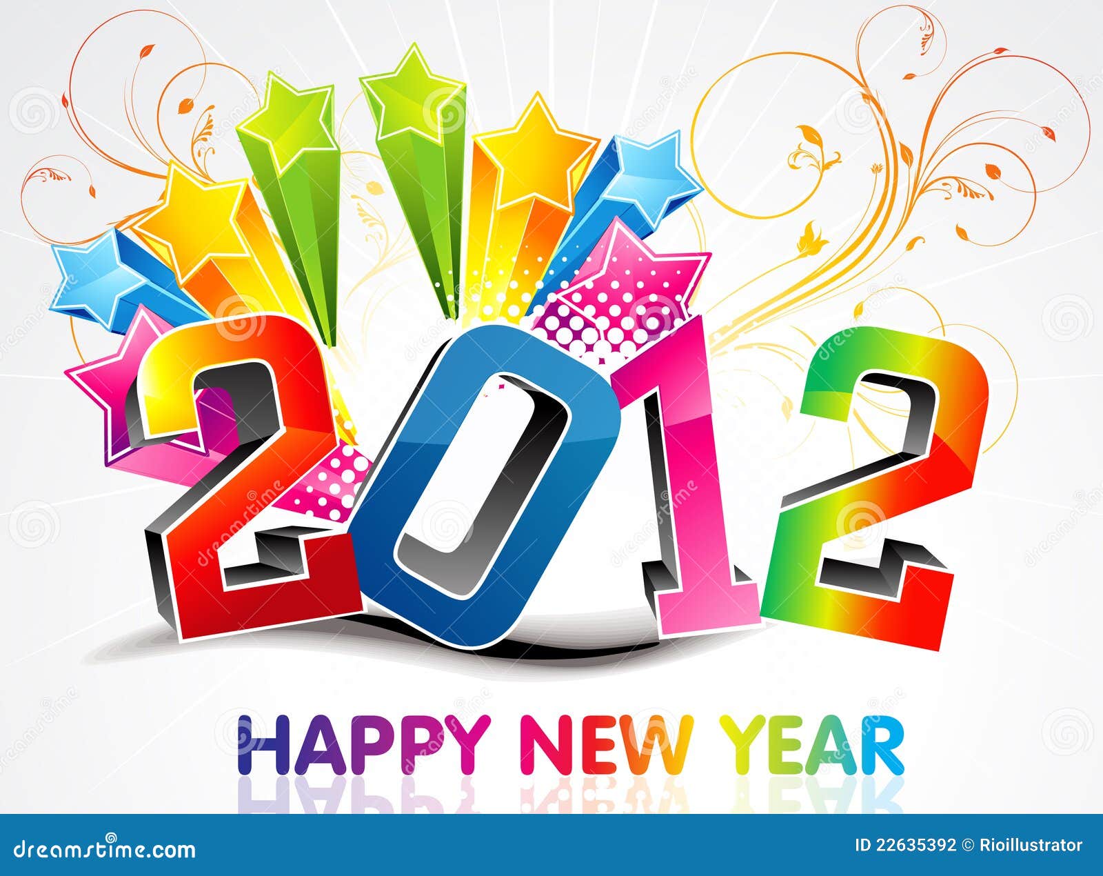 Abstract Colorful New Year Background Stock Vector - Illustration of ...