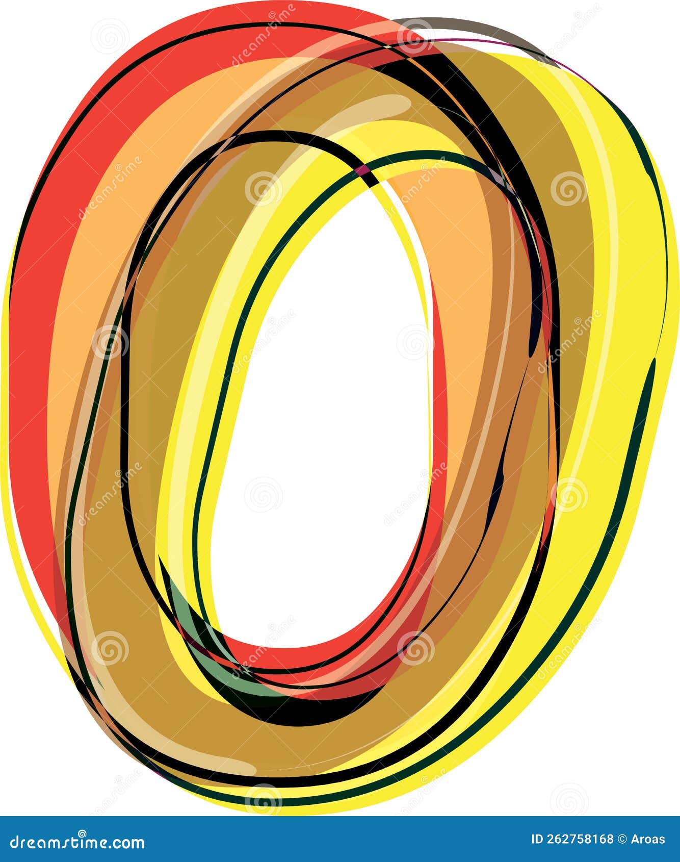 Abstract Colorful Number 0 stock vector. Illustration of lettering ...