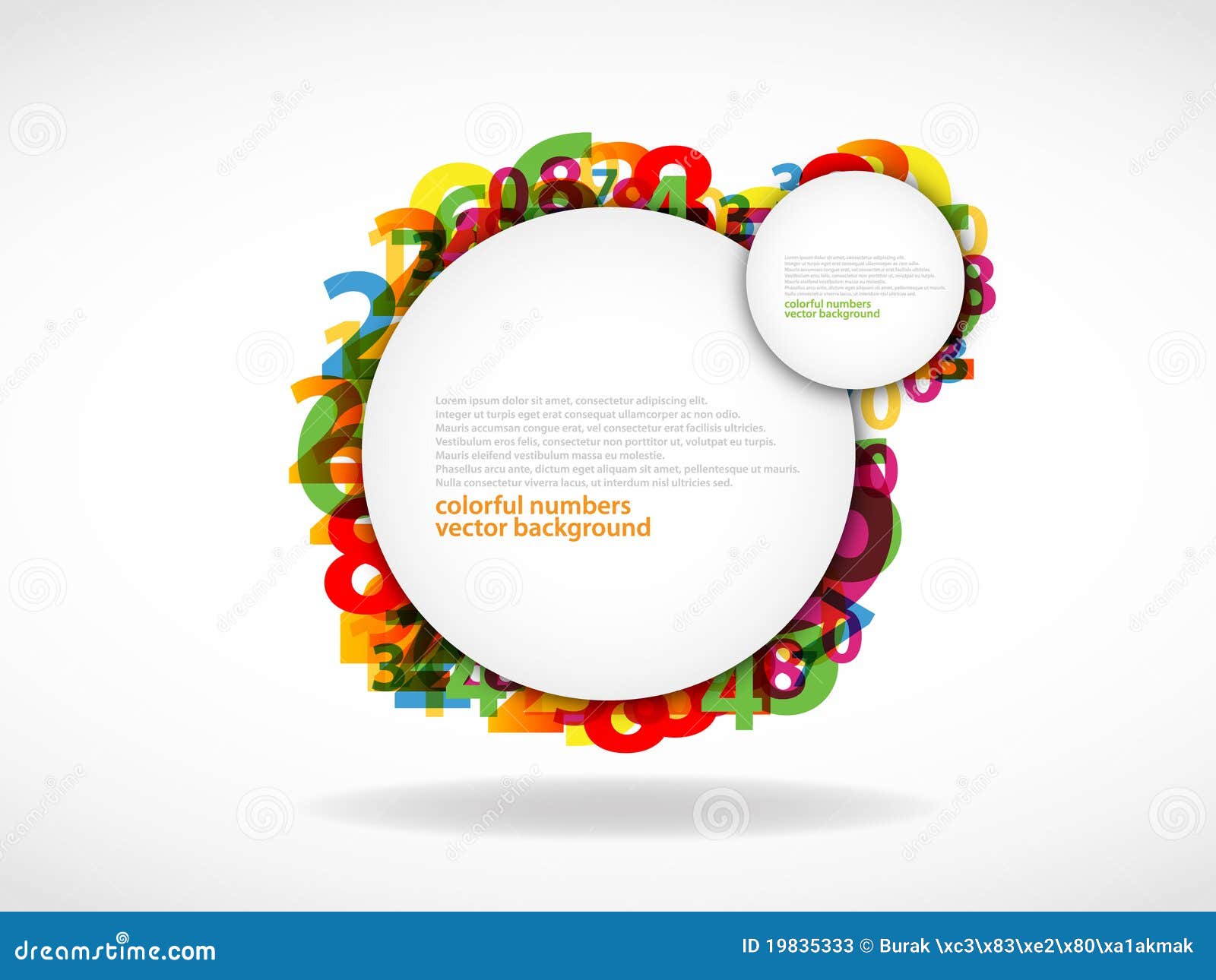 Abstract Colorful Numbers_2 Stock Vector - Illustration of infinity ...