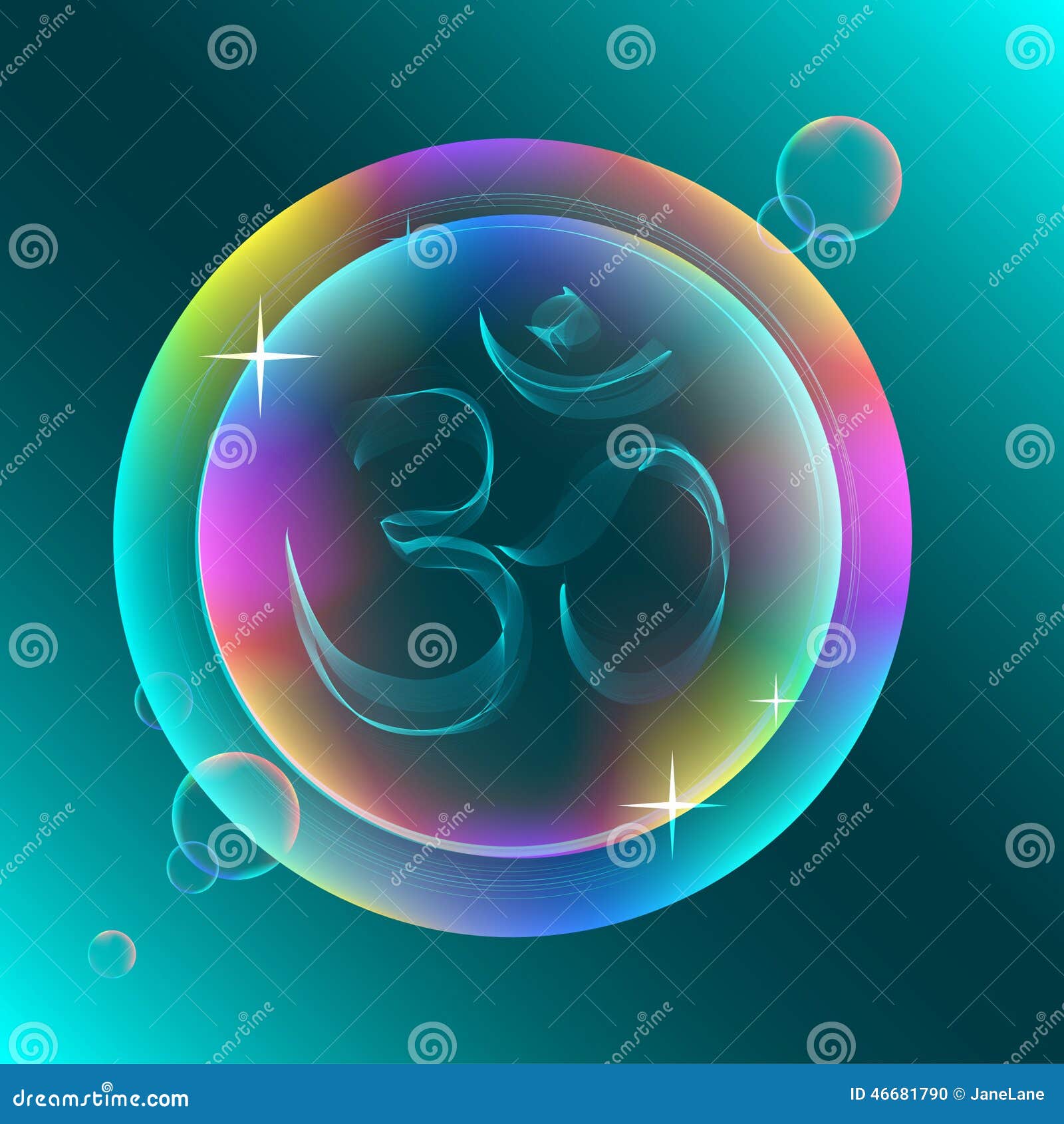 Abstract colorful OM sign stock illustration. Illustration of abstract ...