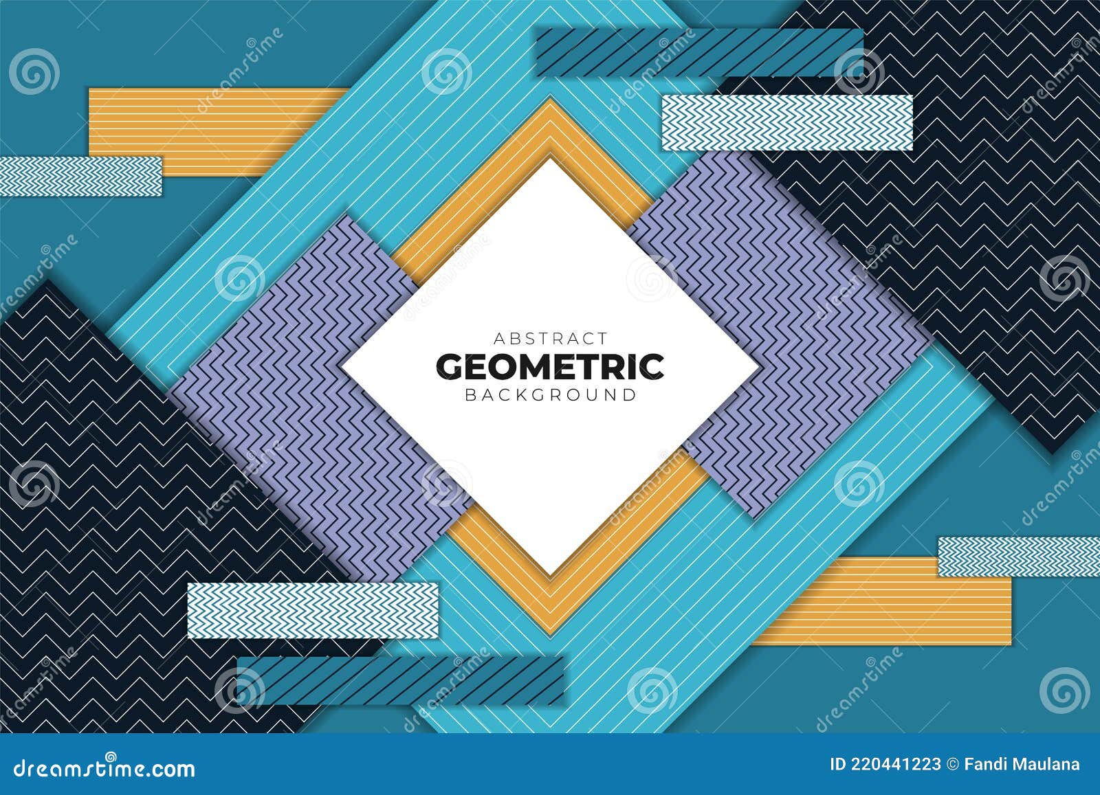 Abstract Colorful Overlapped Geometric Shape Background with Shadow ...