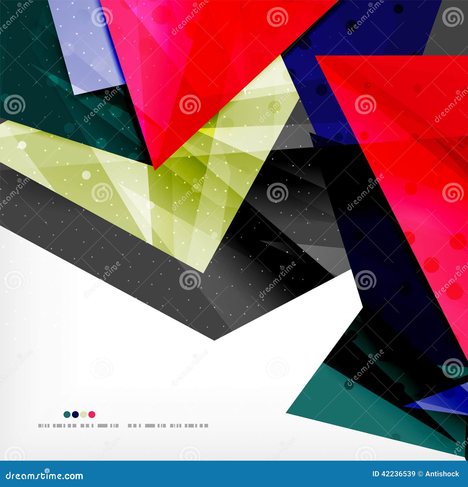 Abstract Colorful Overlapping Composition Stock Vector - Illustration ...