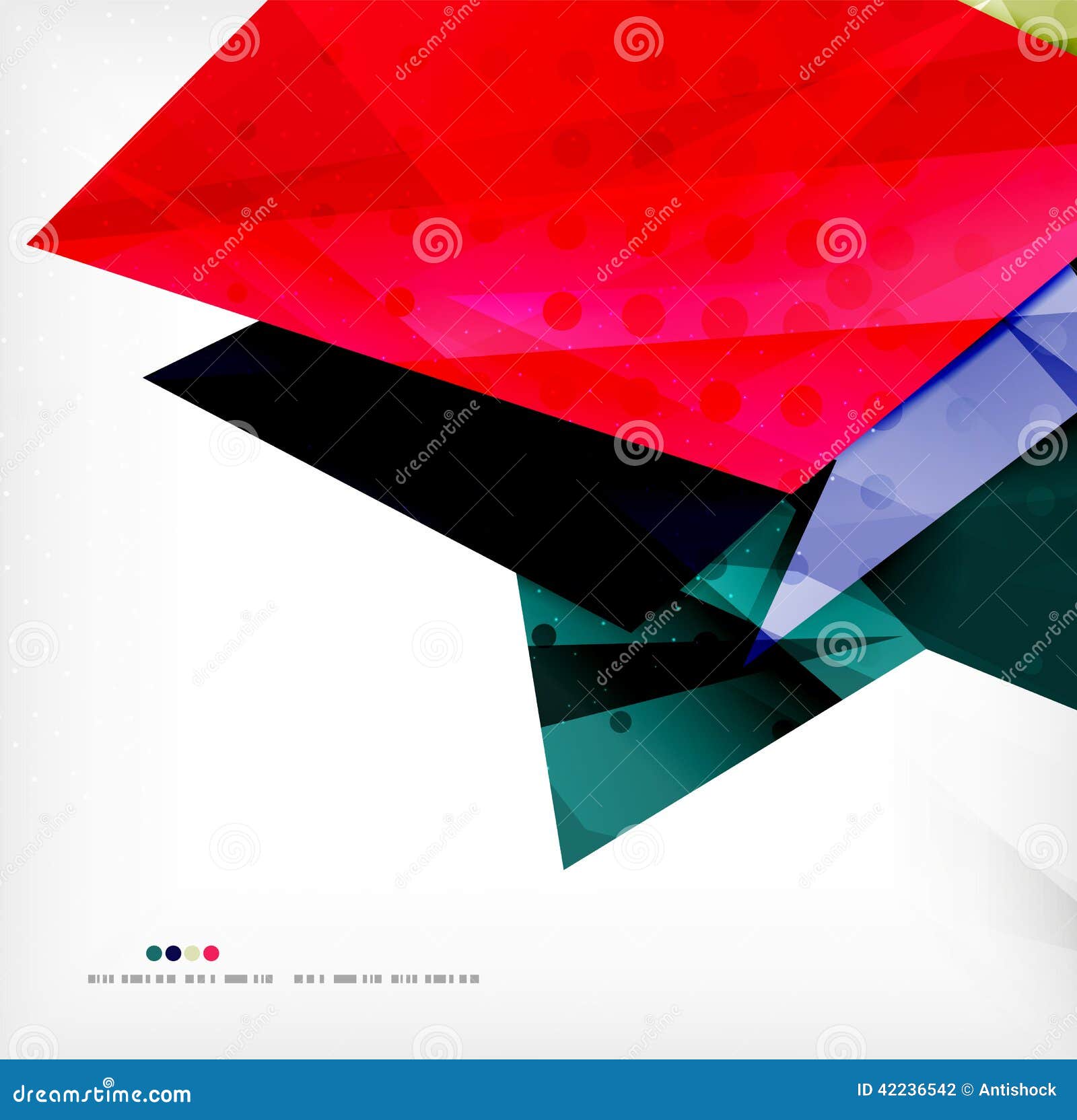 Abstract Colorful Overlapping Composition Stock Vector - Illustration ...