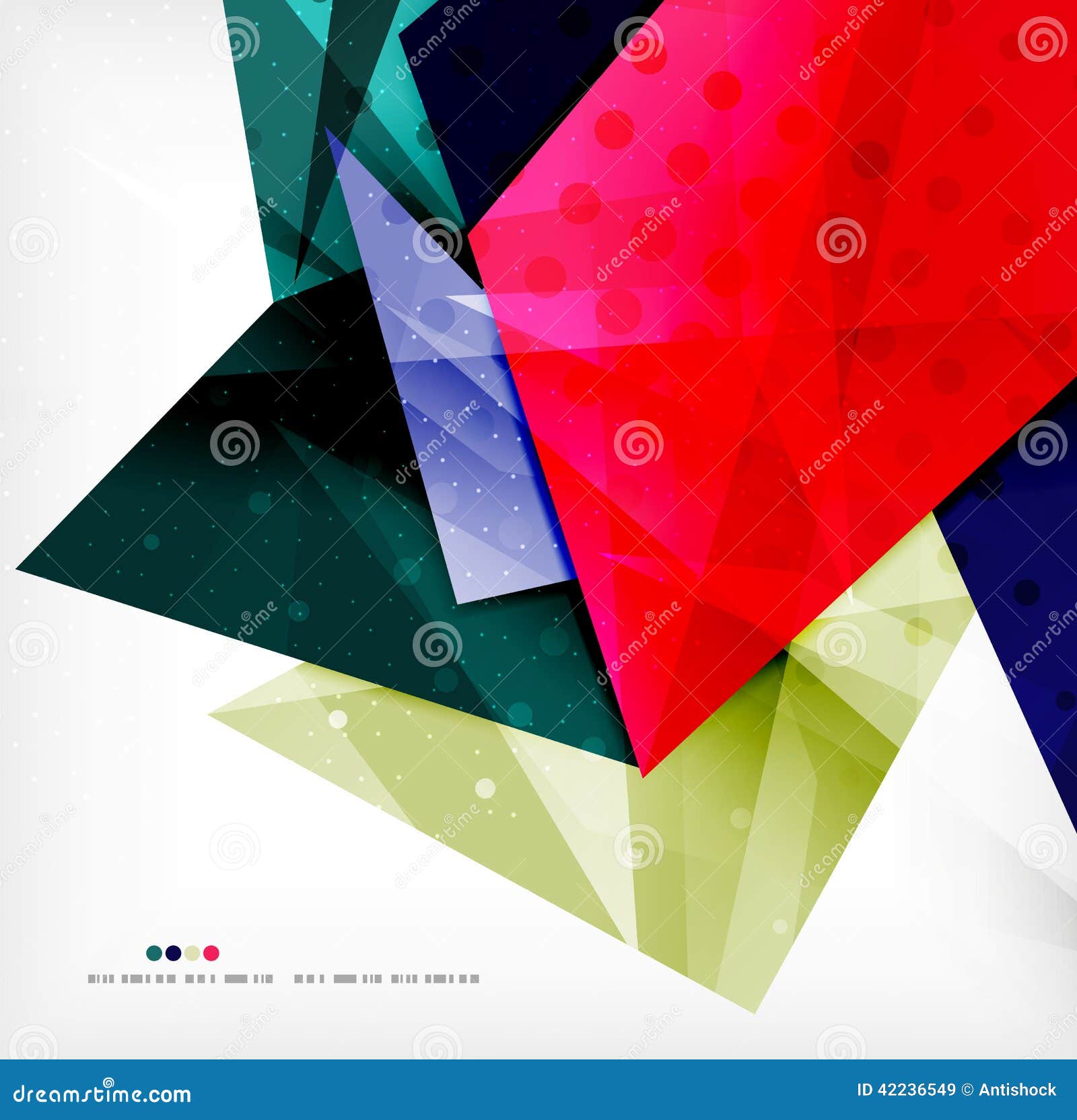 Abstract Colorful Overlapping Composition Stock Vector - Illustration ...