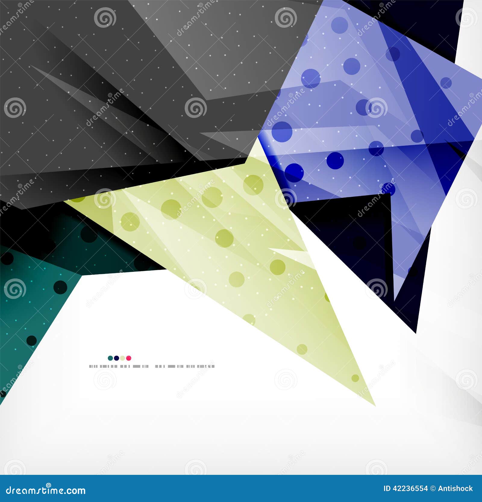 Abstract Colorful Overlapping Composition Stock Vector - Illustration ...