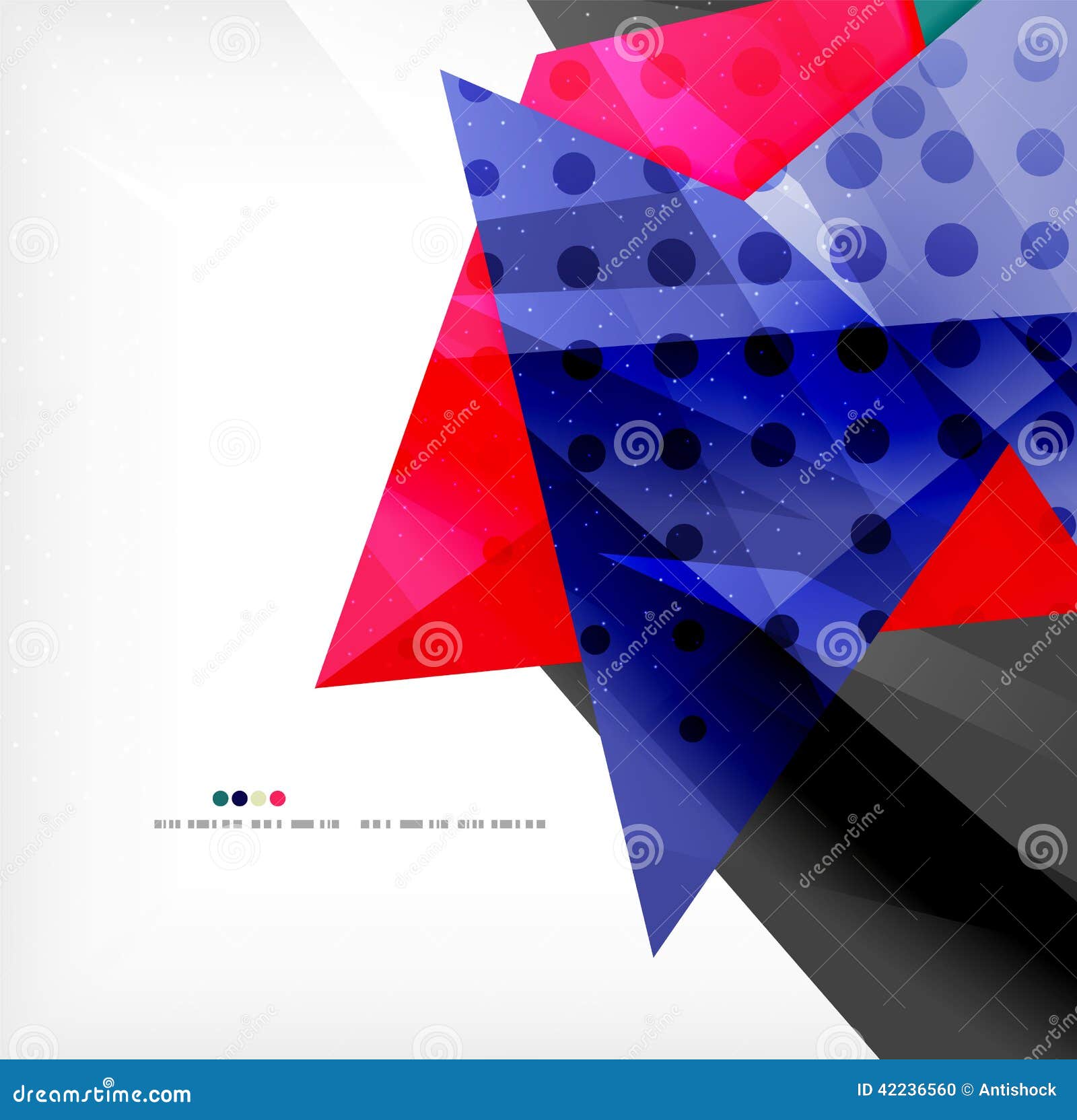 Abstract Colorful Overlapping Composition Stock Vector - Illustration ...