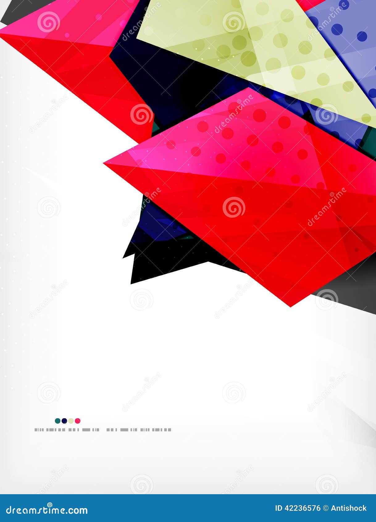 Abstract Colorful Overlapping Composition Stock Vector - Illustration ...