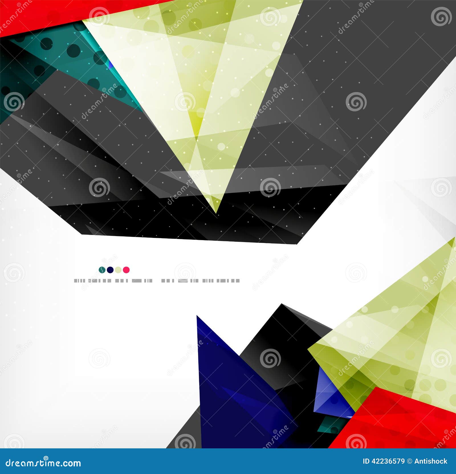 Abstract Colorful Overlapping Composition Stock Vector - Illustration ...
