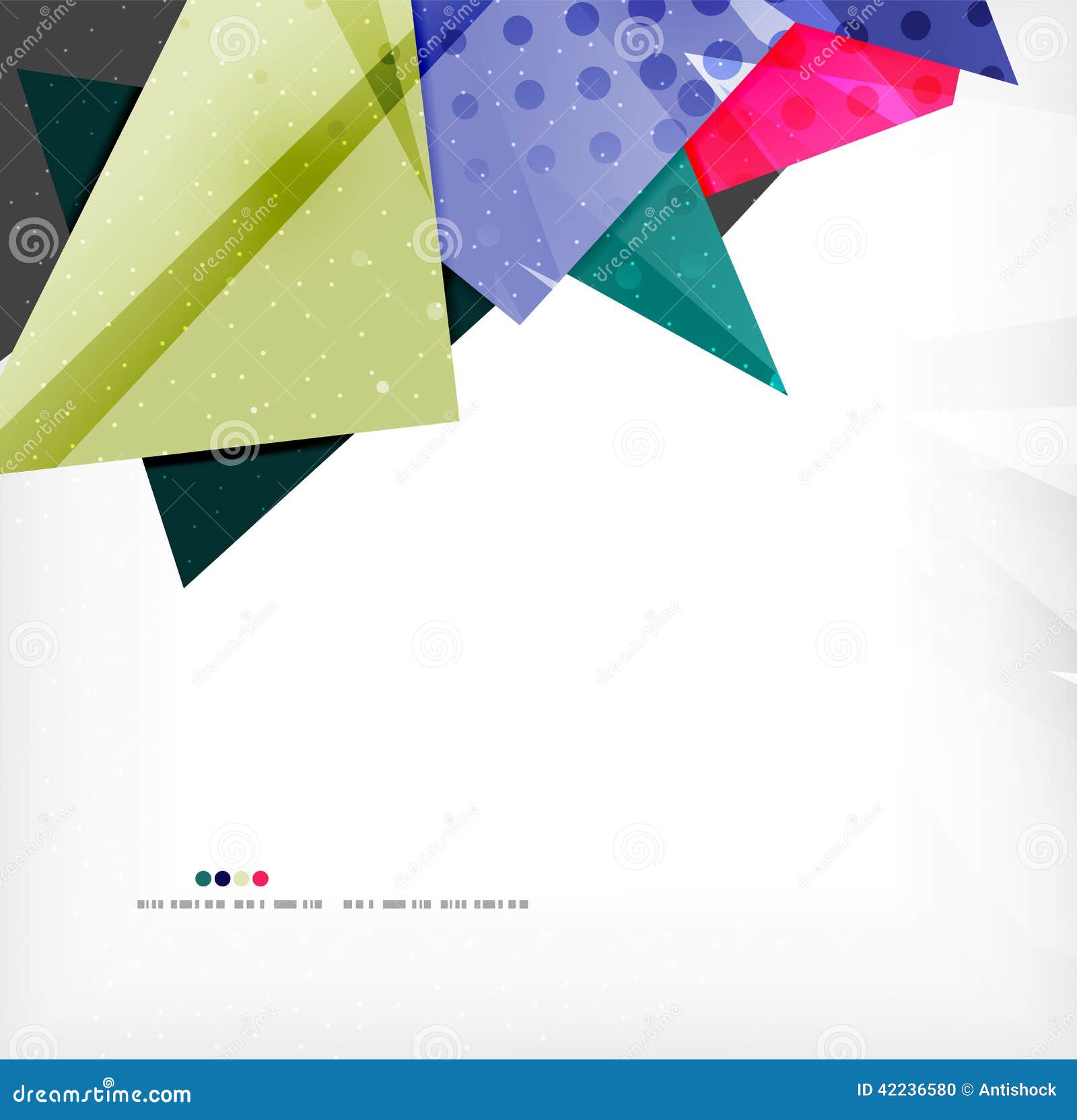 Abstract Colorful Overlapping Composition Stock Vector - Illustration ...