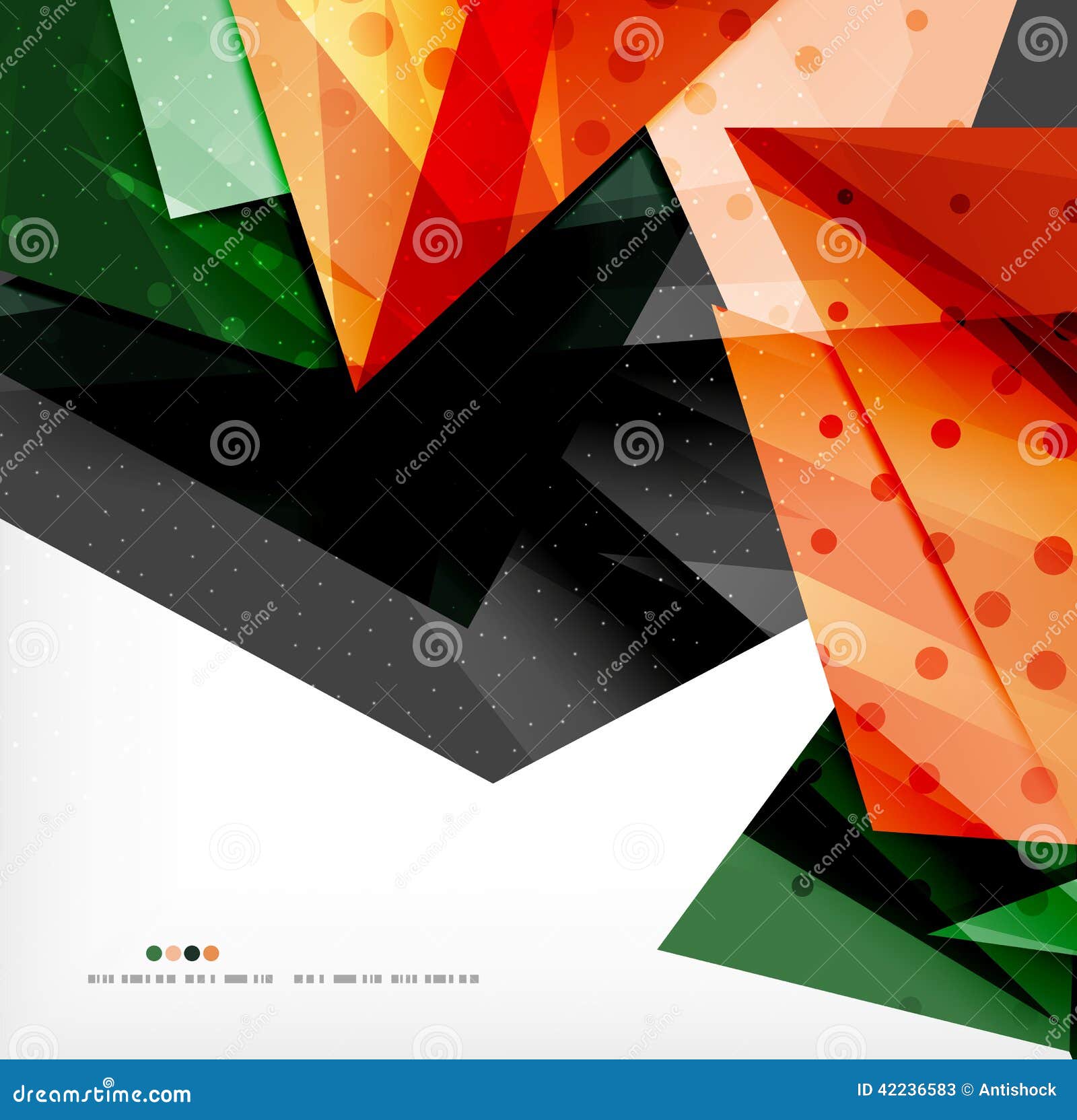 Abstract Colorful Overlapping Composition Stock Vector - Illustration ...