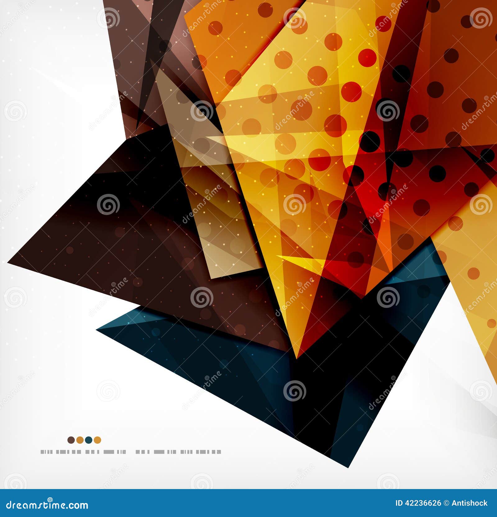 Abstract Colorful Overlapping Composition Stock Vector - Illustration ...