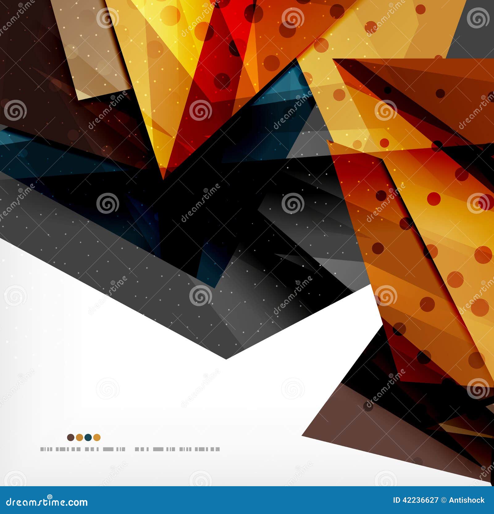Abstract Colorful Overlapping Composition Stock Vector - Illustration ...