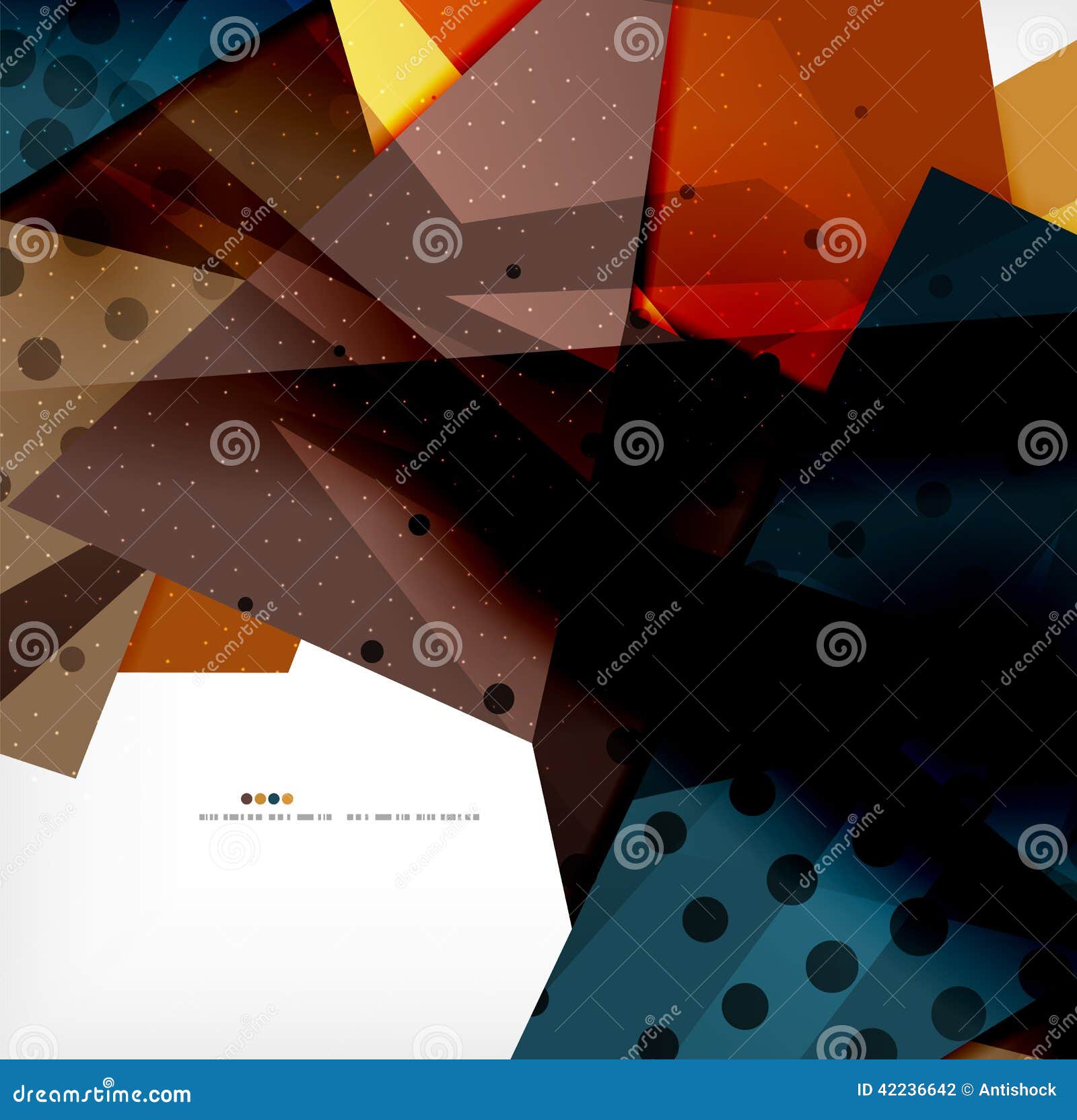 Abstract Colorful Overlapping Composition Stock Vector - Illustration ...