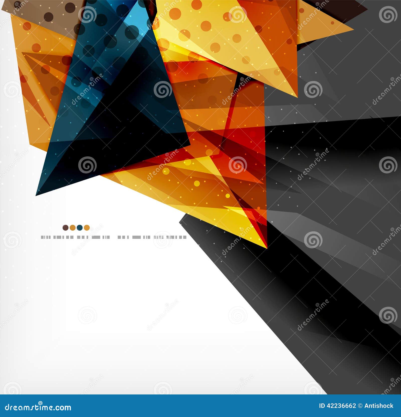 Abstract Colorful Overlapping Composition Stock Vector - Illustration ...