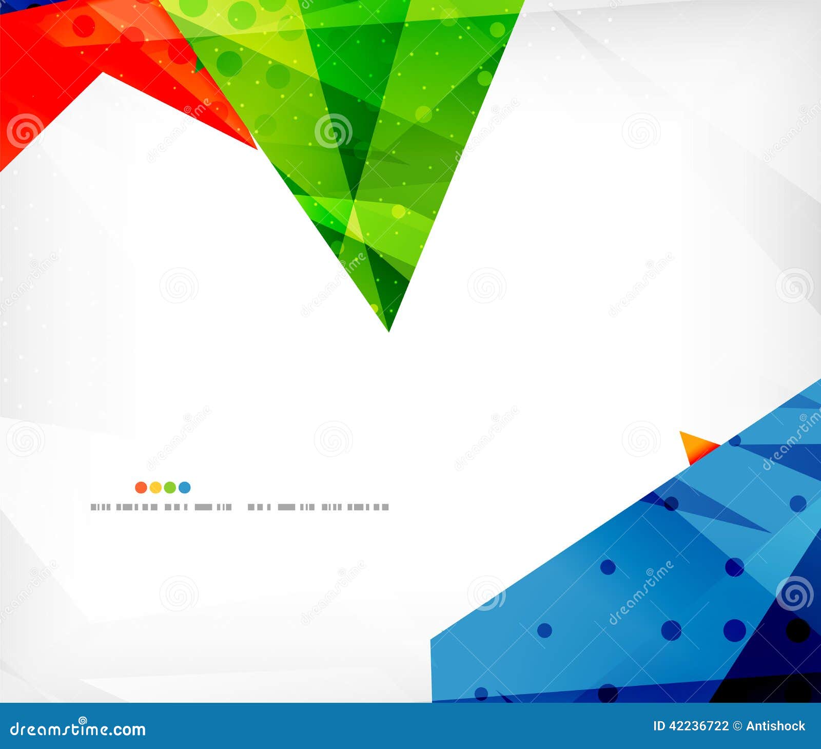 Abstract Colorful Overlapping Composition Stock Vector Illustration