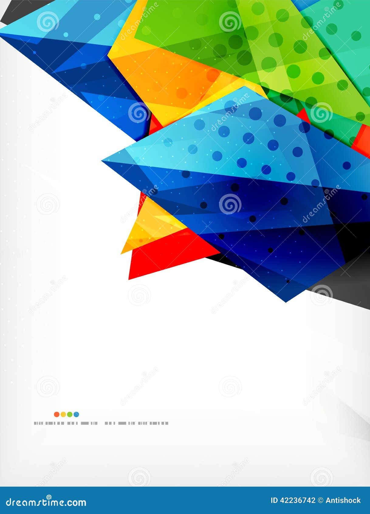 Abstract Colorful Overlapping Composition Stock Vector - Illustration ...