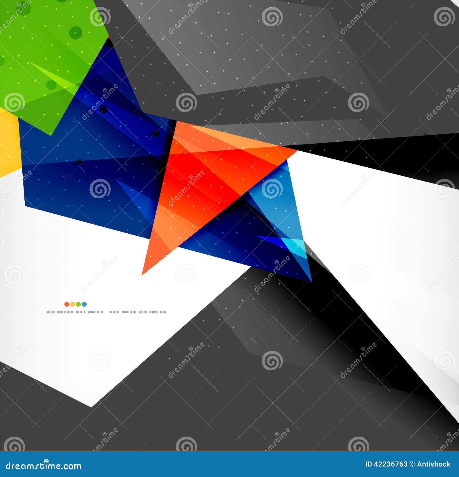 Abstract Colorful Overlapping Composition Stock Vector - Illustration ...