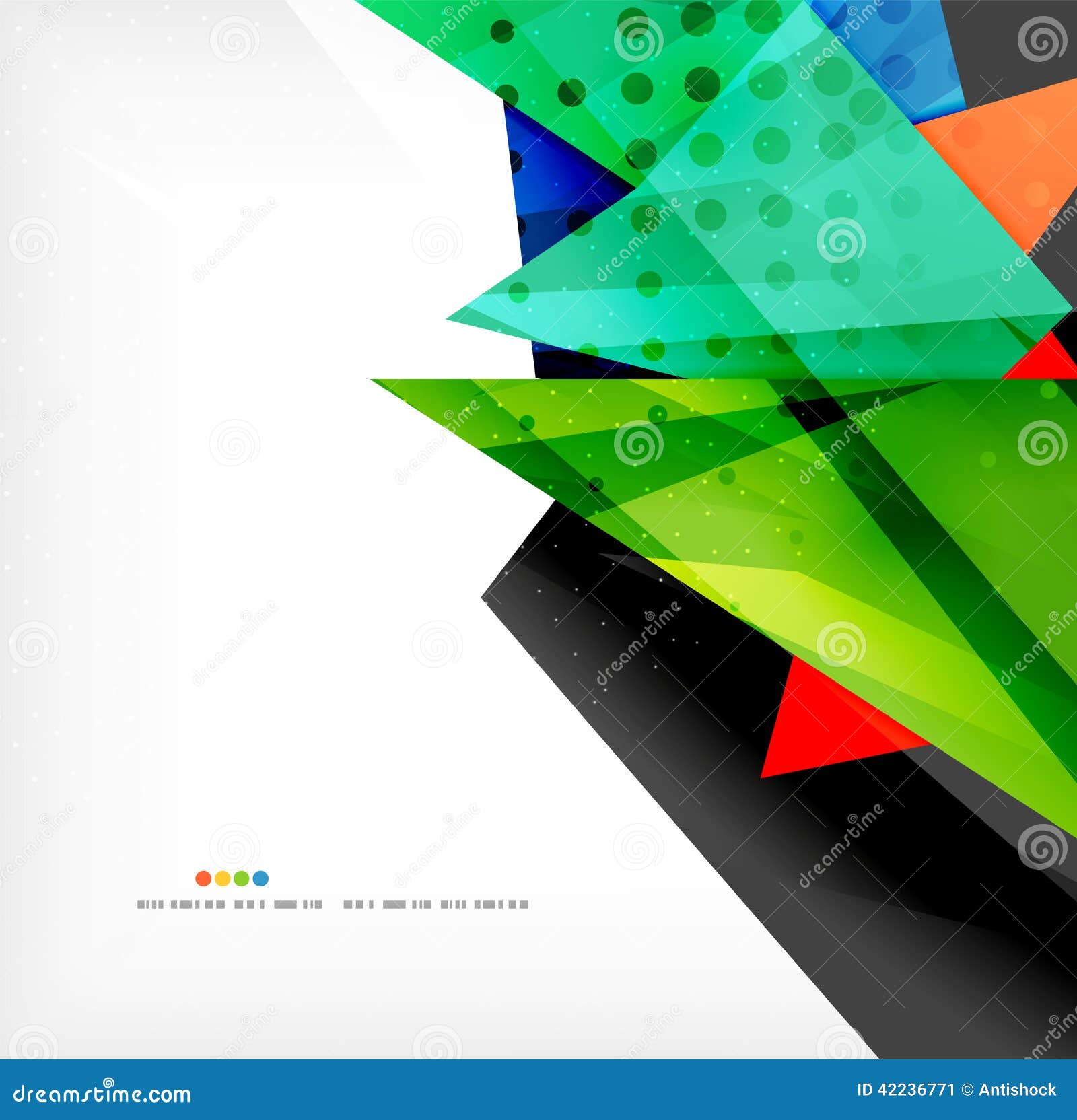 Abstract Colorful Overlapping Composition Stock Vector - Illustration ...