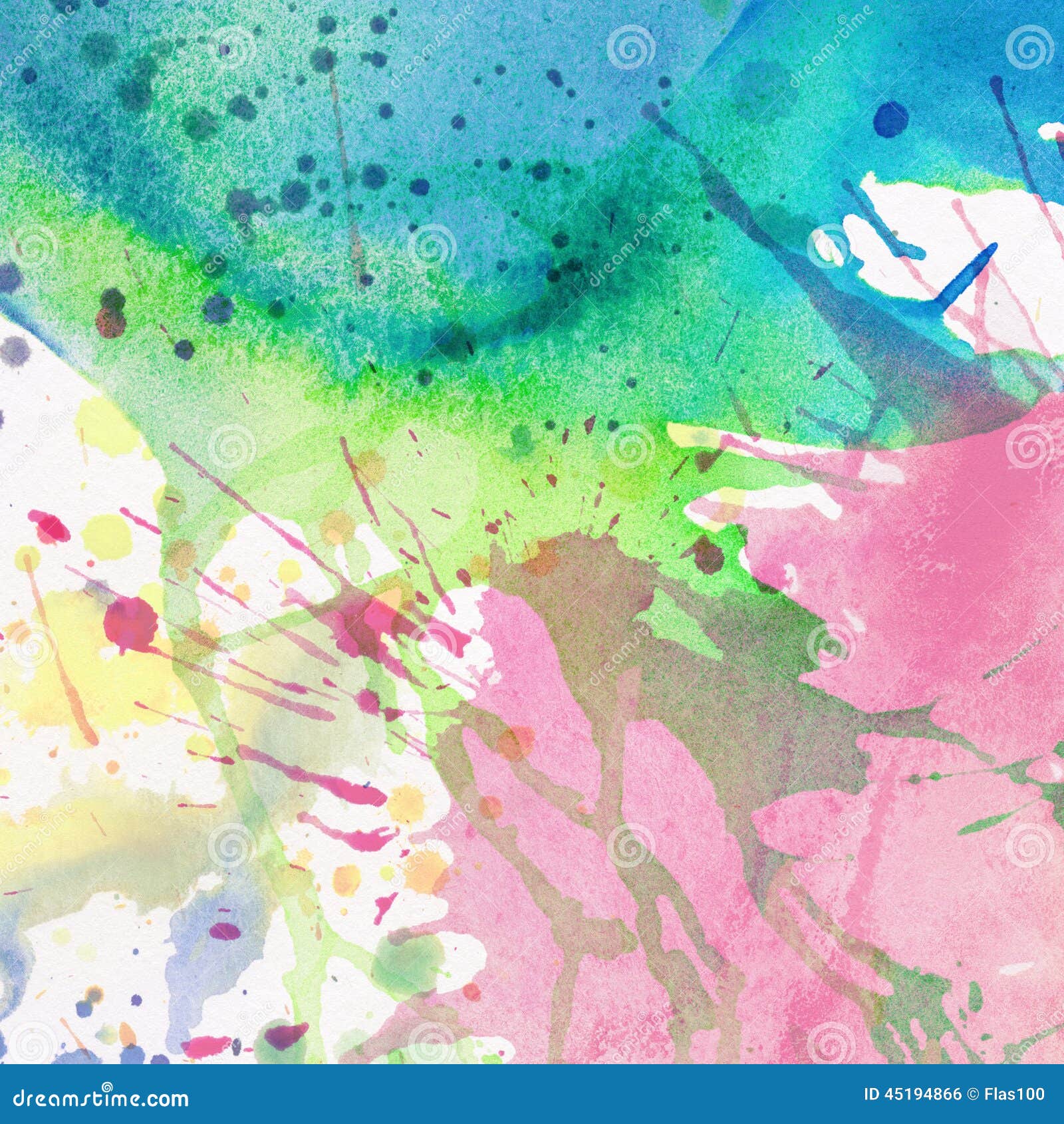 Abstract Colorful Painted Watercolor Splash and Stock Illustration ...