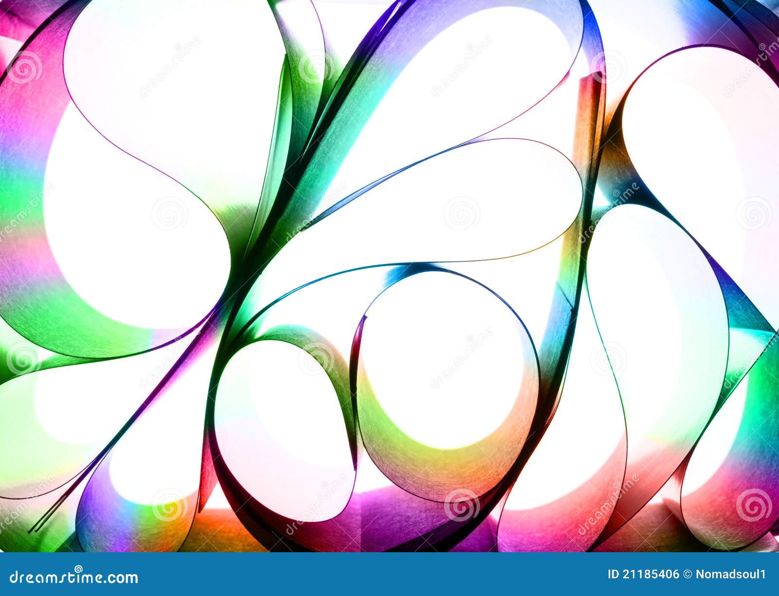 Abstract Colorful Paper Curves Stock Photo - Image of documents, macro ...