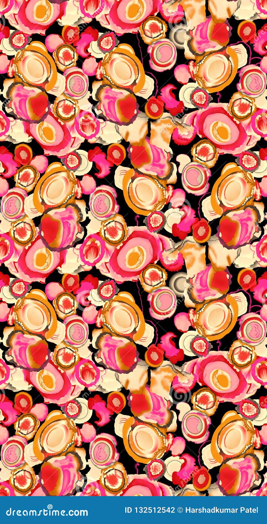 Abstract Colorful Block Print Pattern Stock Illustration - Illustration ...