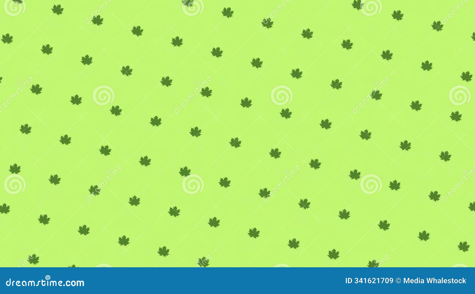 Abstract Colorful Pattern of Small Green Leaves Rotating and Moving Up ...