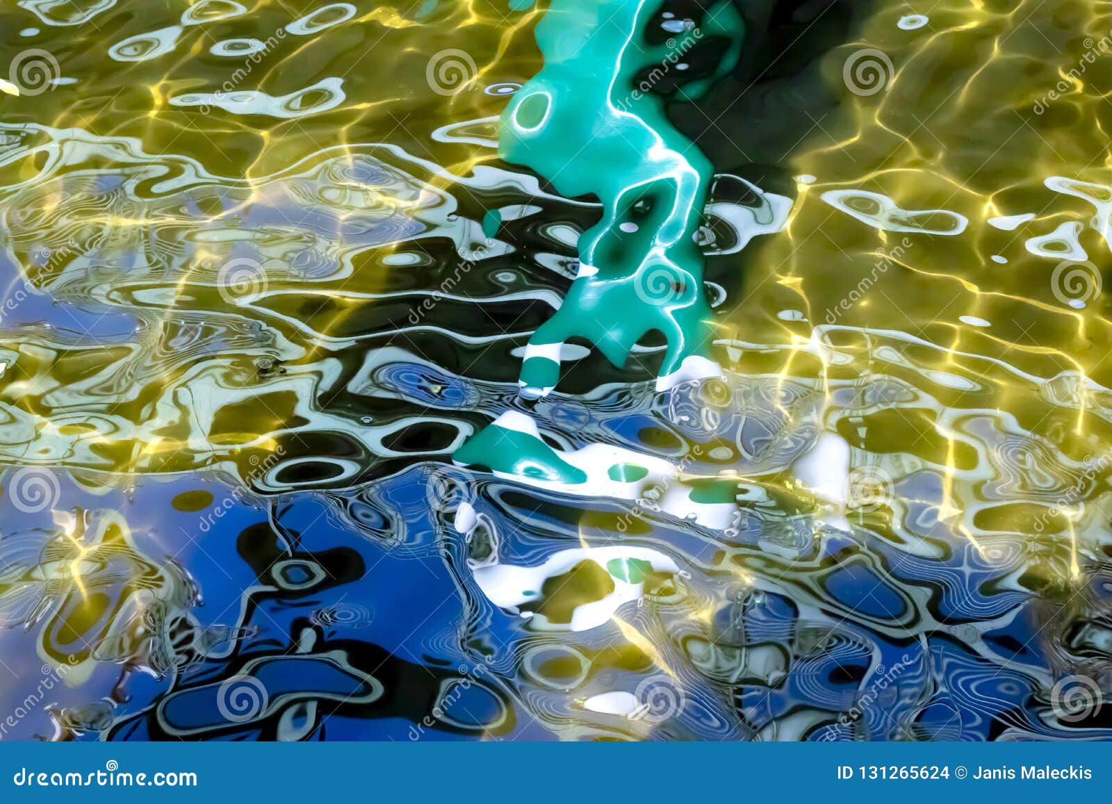 Colorful water reflection. stock photo. Image of yellow - 131265624