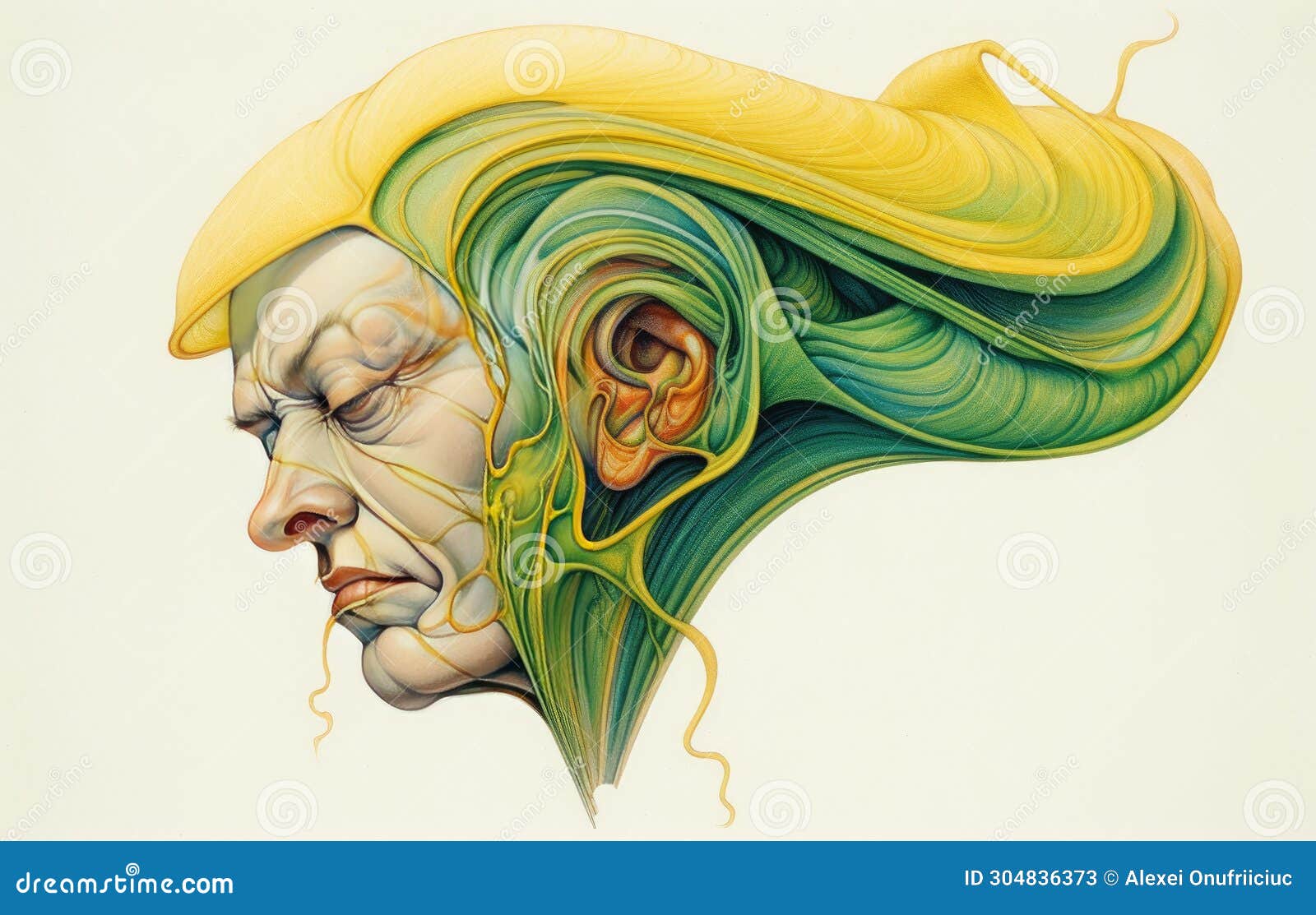 An Abstract Colorful Pencil Drawing in the Shape Stock Image - Image of ...