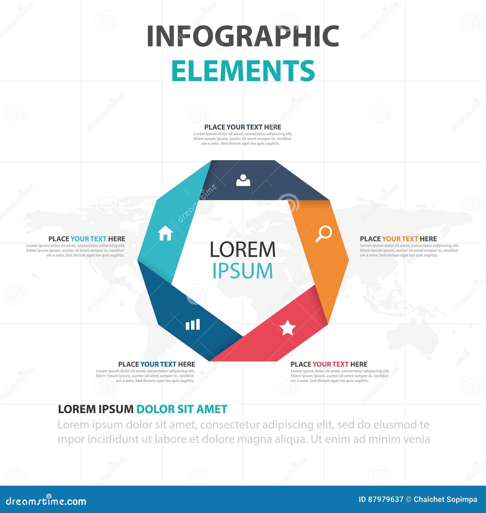 Colorful Set Of Pentagon Shape Objects. Visual Dictionary Cartoon ...