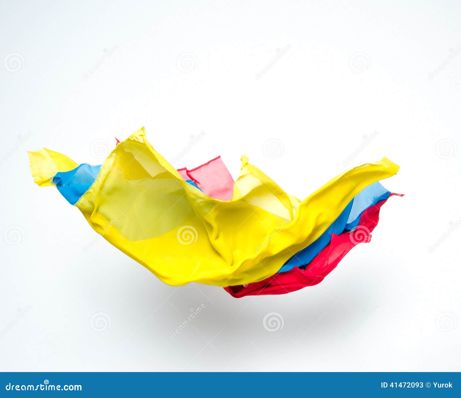 Abstract Colorful Pieces of Fabric Flying Stock Image - Image of ...