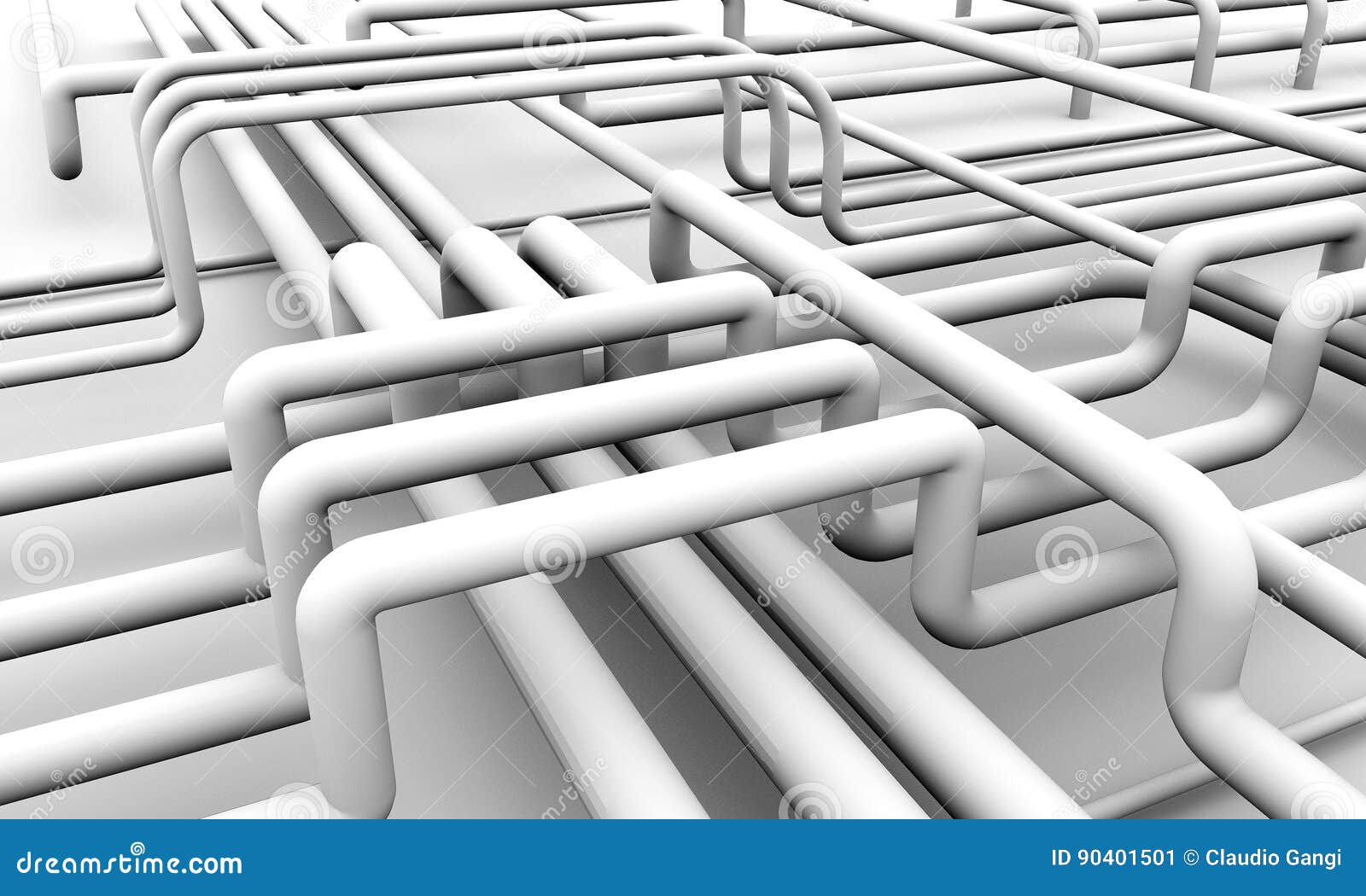 Abstract Colorful Piping Background 3D Rendering Stock Illustration ...