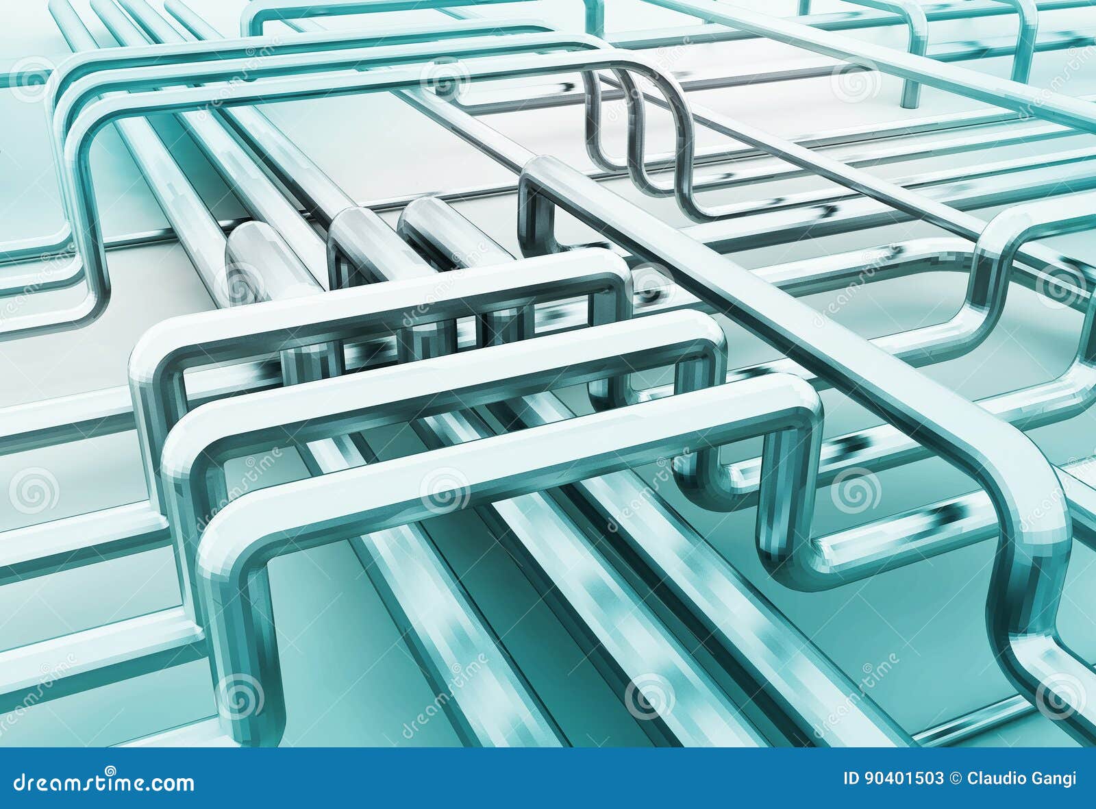 Abstract Colorful Piping Background 3D Rendering Stock Illustration ...