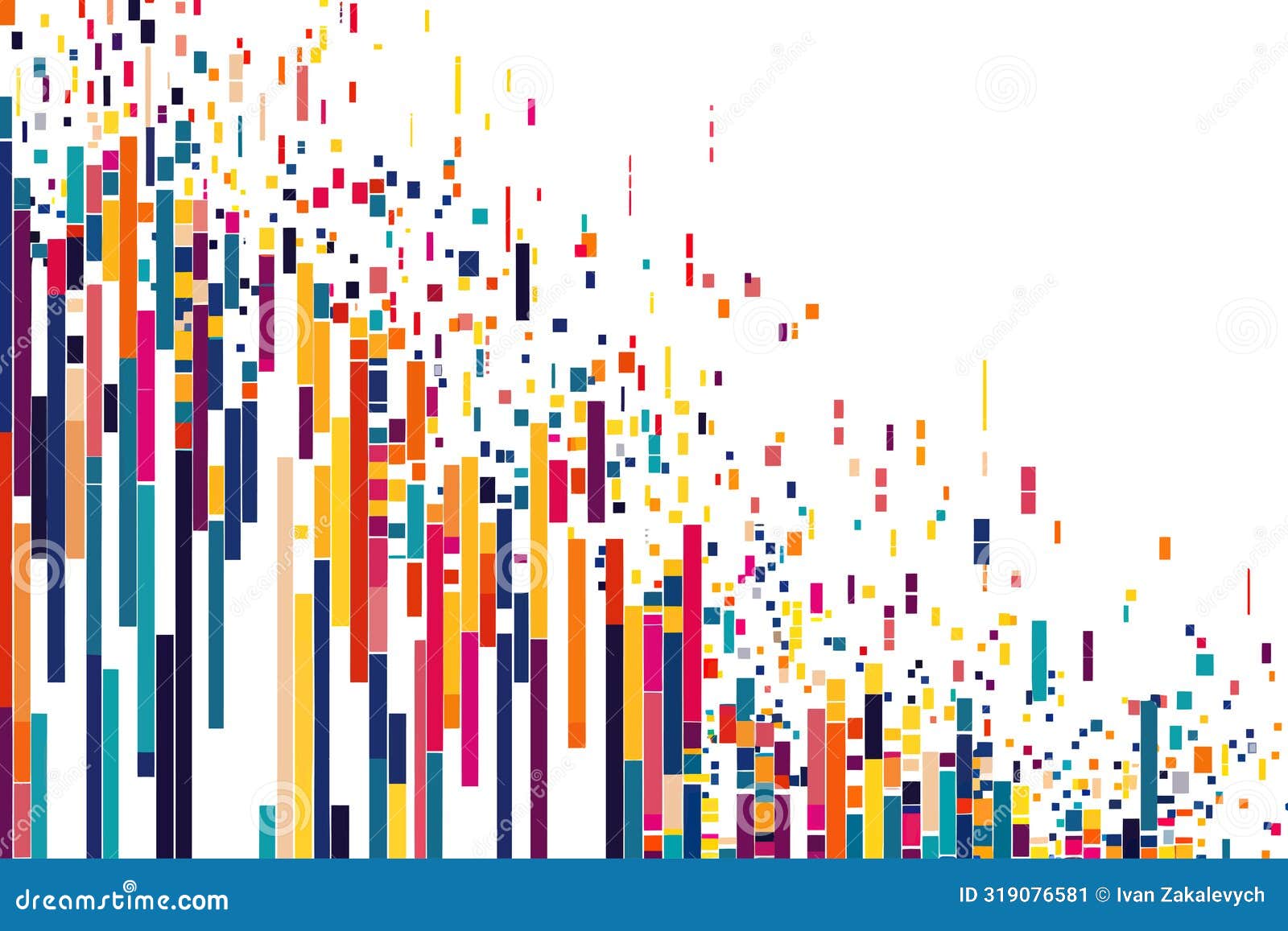 Abstract Colorful Pixelated Vertical Lines. Vector Illustration Design ...