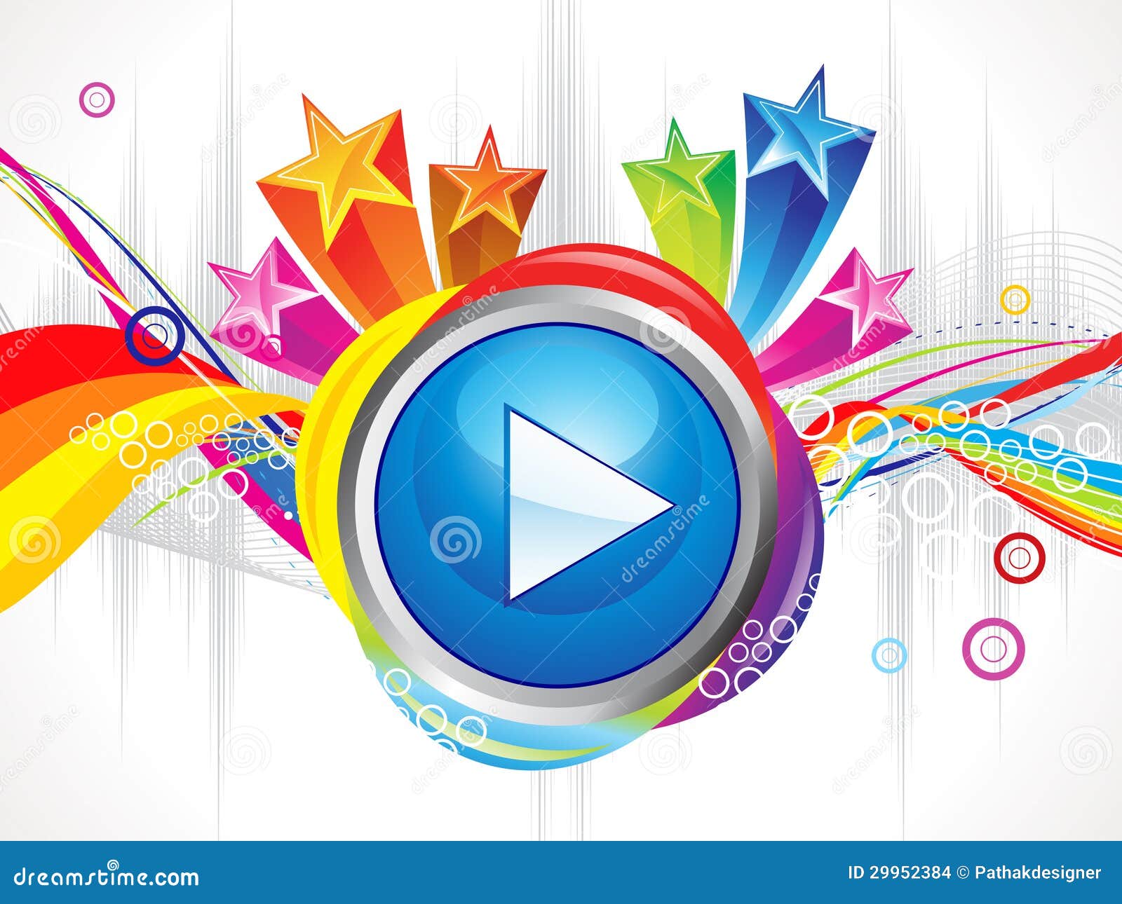 Colorful Play Media Logo Design Template. Triangle Play Icon Symbol ...