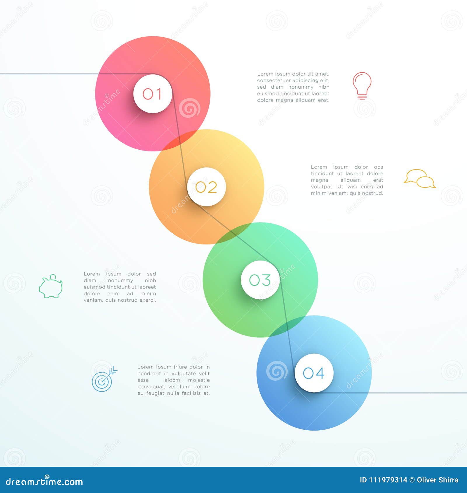 Abstract Vector 3d 4 Step Circle Infographic Template Stock Vector ...