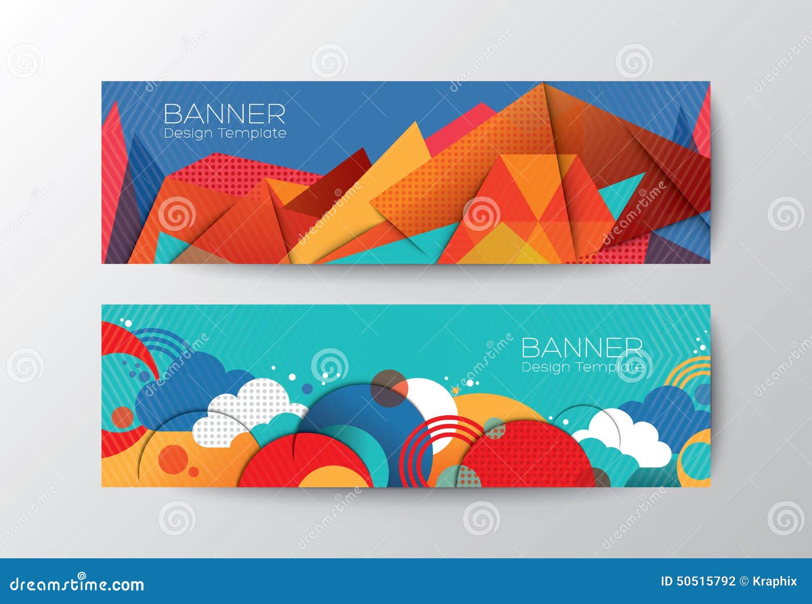 Abstract Colorful Polygon Banner Design Template Stock Vector ...