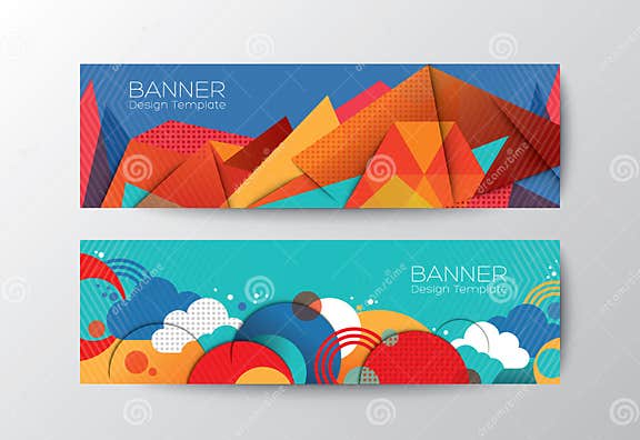 Abstract Colorful Polygon Banner Design Template Stock Vector ...