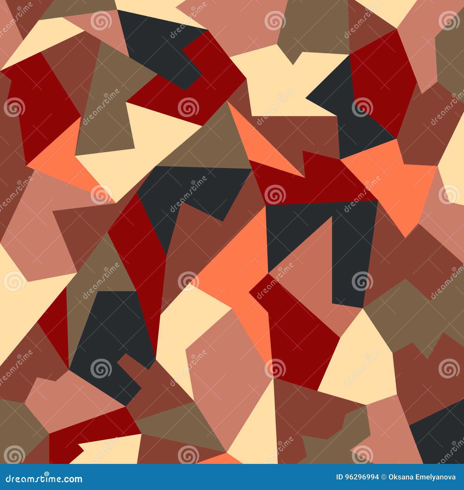 Abstract Colorful Polygon. Deep Shades Stock Illustration ...