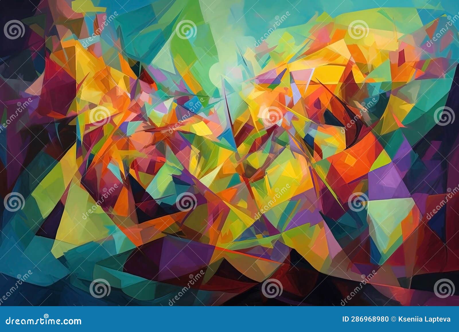 Abstract Colorful Psychedelic Background. Modern Art, Creative Painting ...