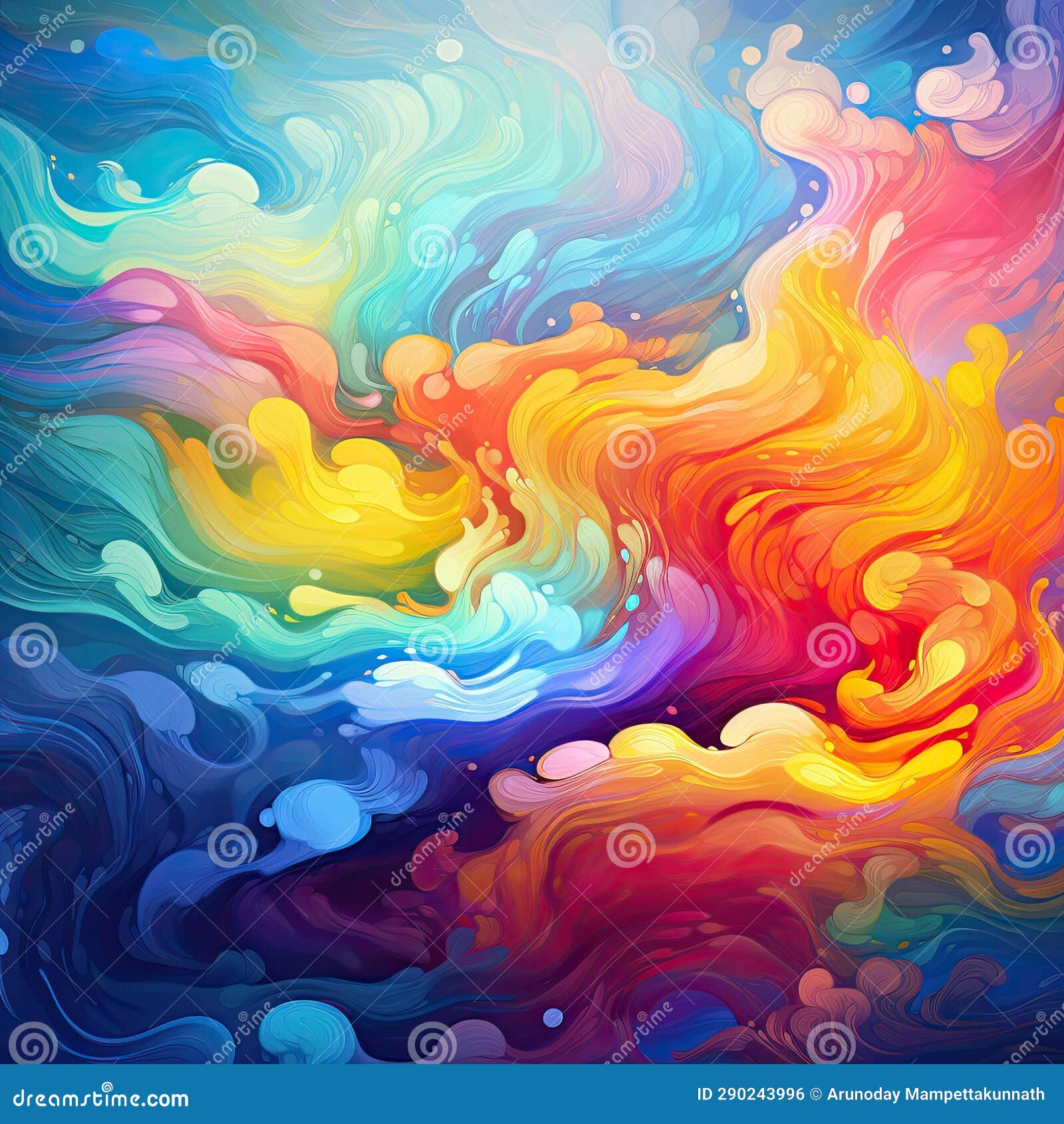 Abstract Colorful Psychic Waves Wallpaper Stock Illustration ...