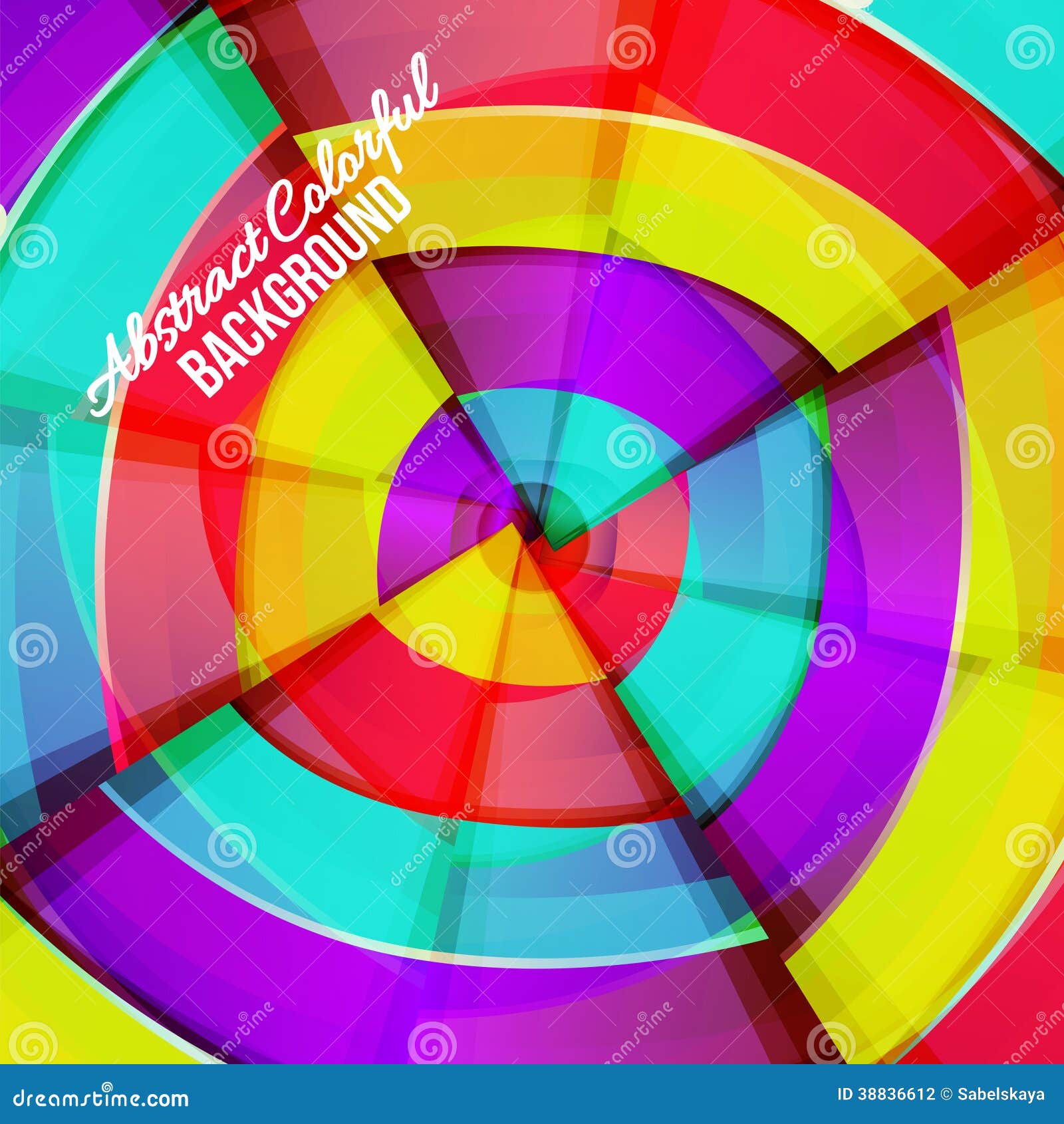 Abstract Colorful Rainbow Curve Background Design Stock Vector