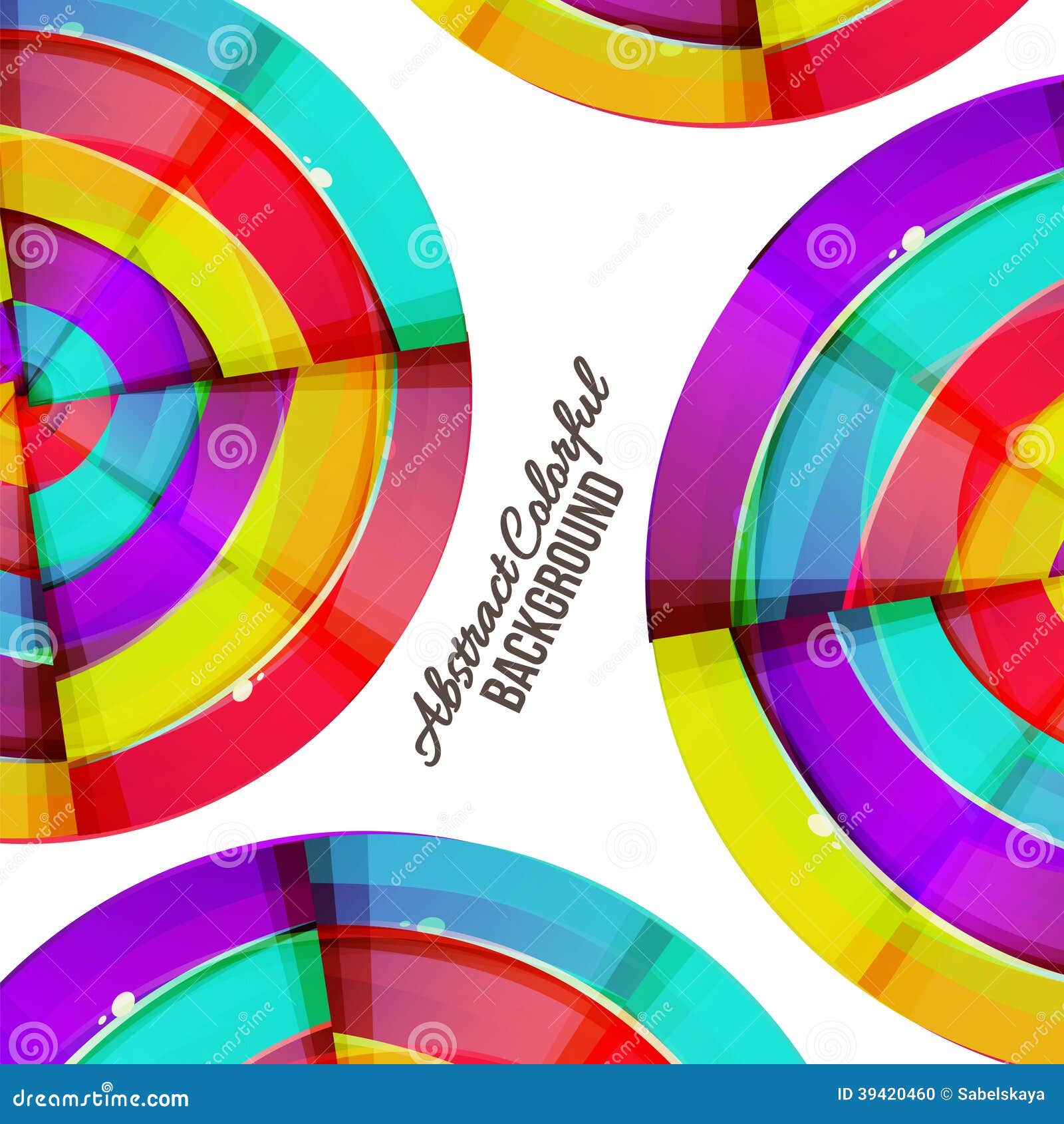 Abstract Colorful Rainbow Curve Background Design Stock Vector