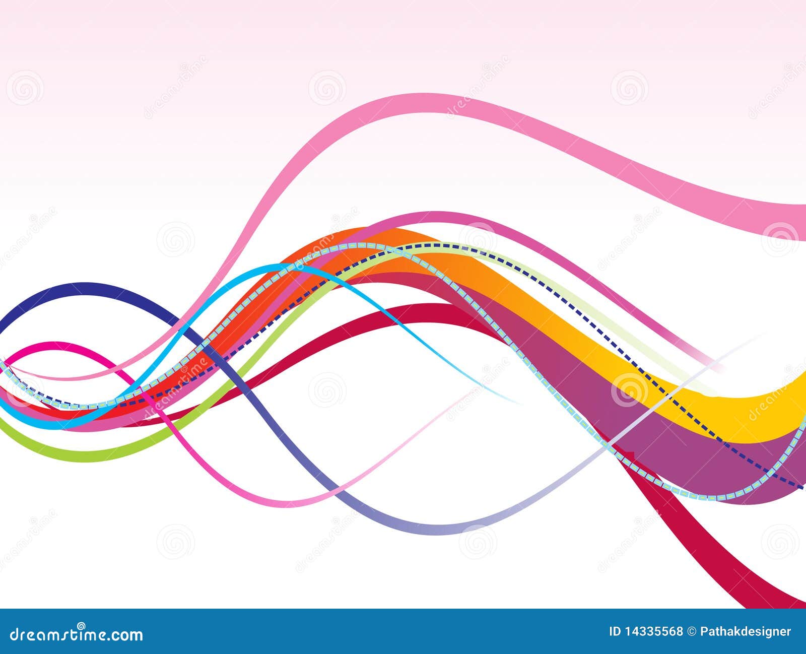 Abstract Colorful Rainbow Line Wave Stock Vector - Illustration of ...