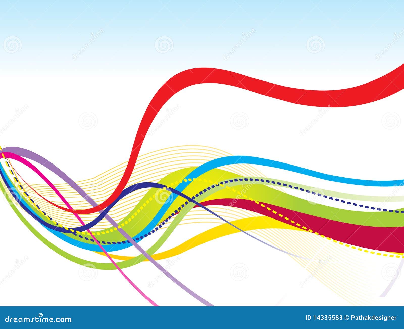Abstract Colorful Rainbow Line Wave Stock Vector - Illustration of ...