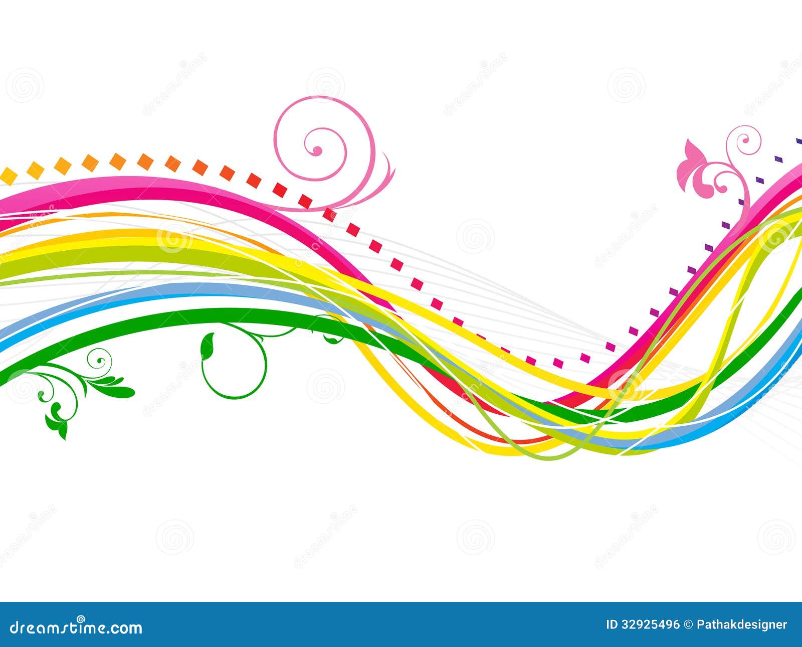 Rainbow Line Vector