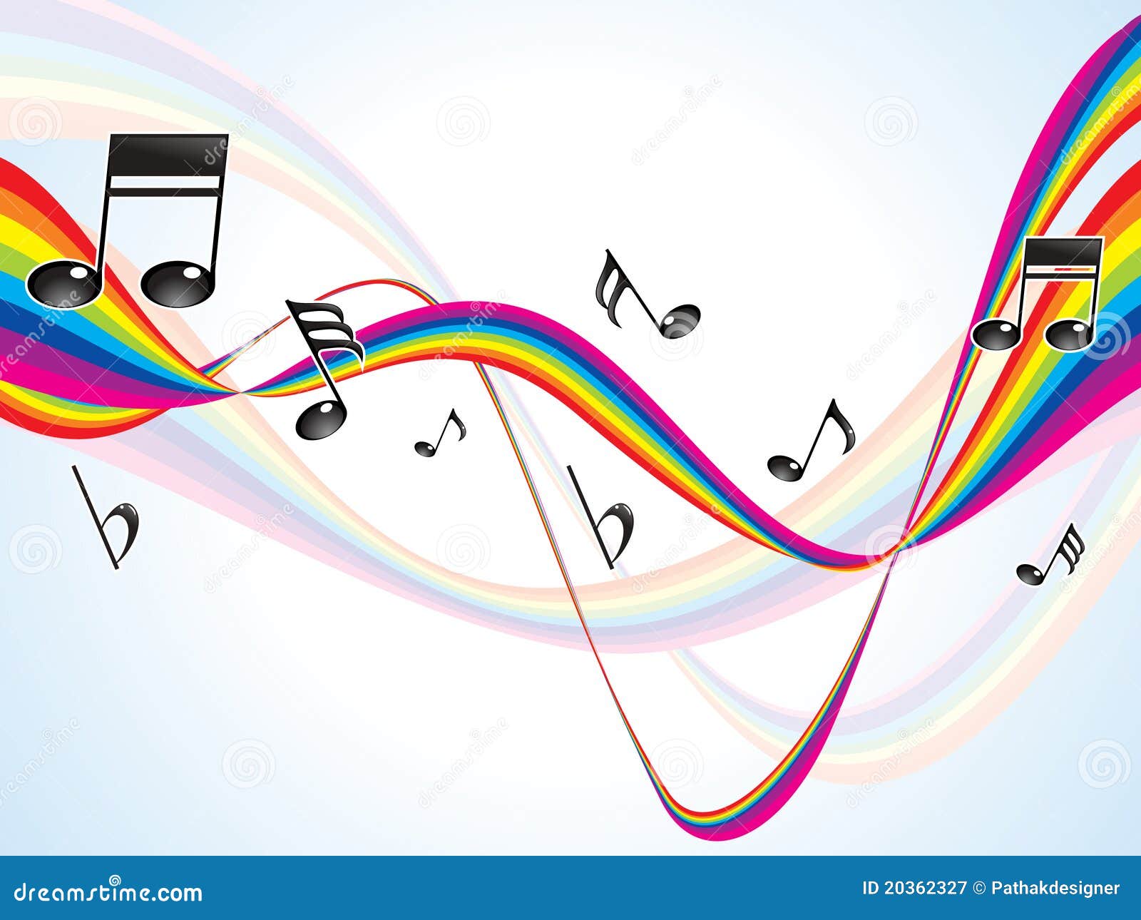 Abstract Colorful Rainbow Musical Waves Stock Vector - Illustration of ...